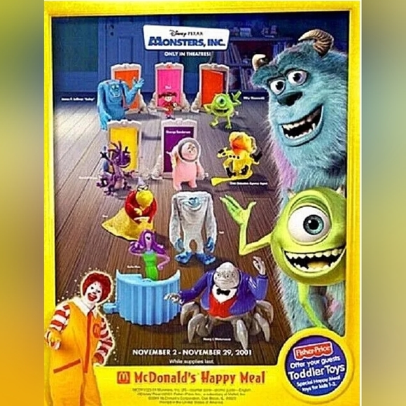 Disney | Toys | 2 Vintage Monsters Inc Toys Made For Mcdonalds 20 ...